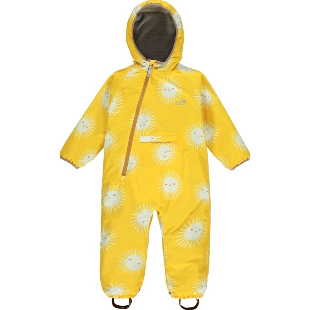 Yellow sun baby suit by Muddy Puddles - Qookeee